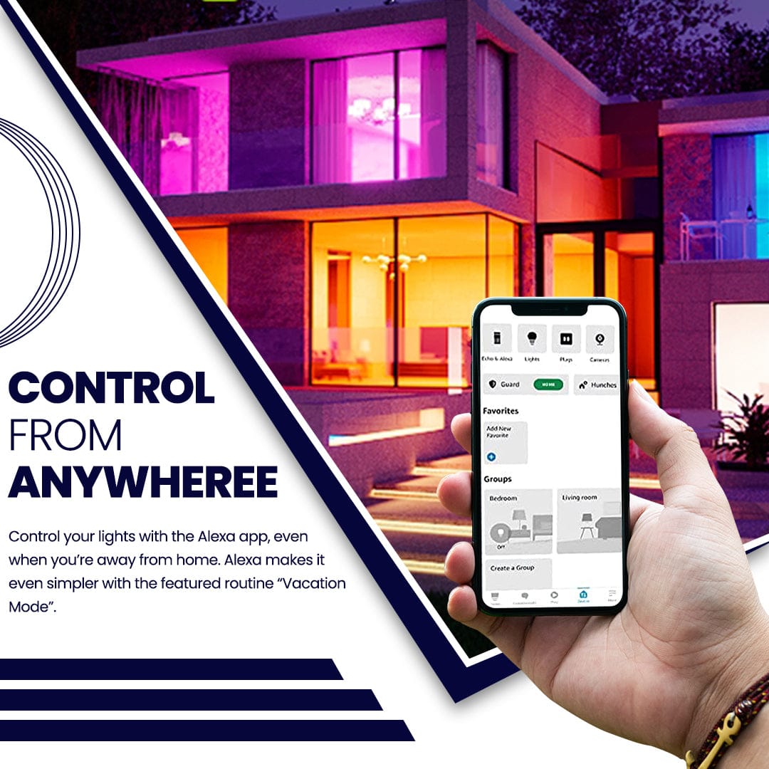 Amazon Basics Smart A19 LED Light Bulb, Color Changing, 2.4 GHz Wi-Fi ...